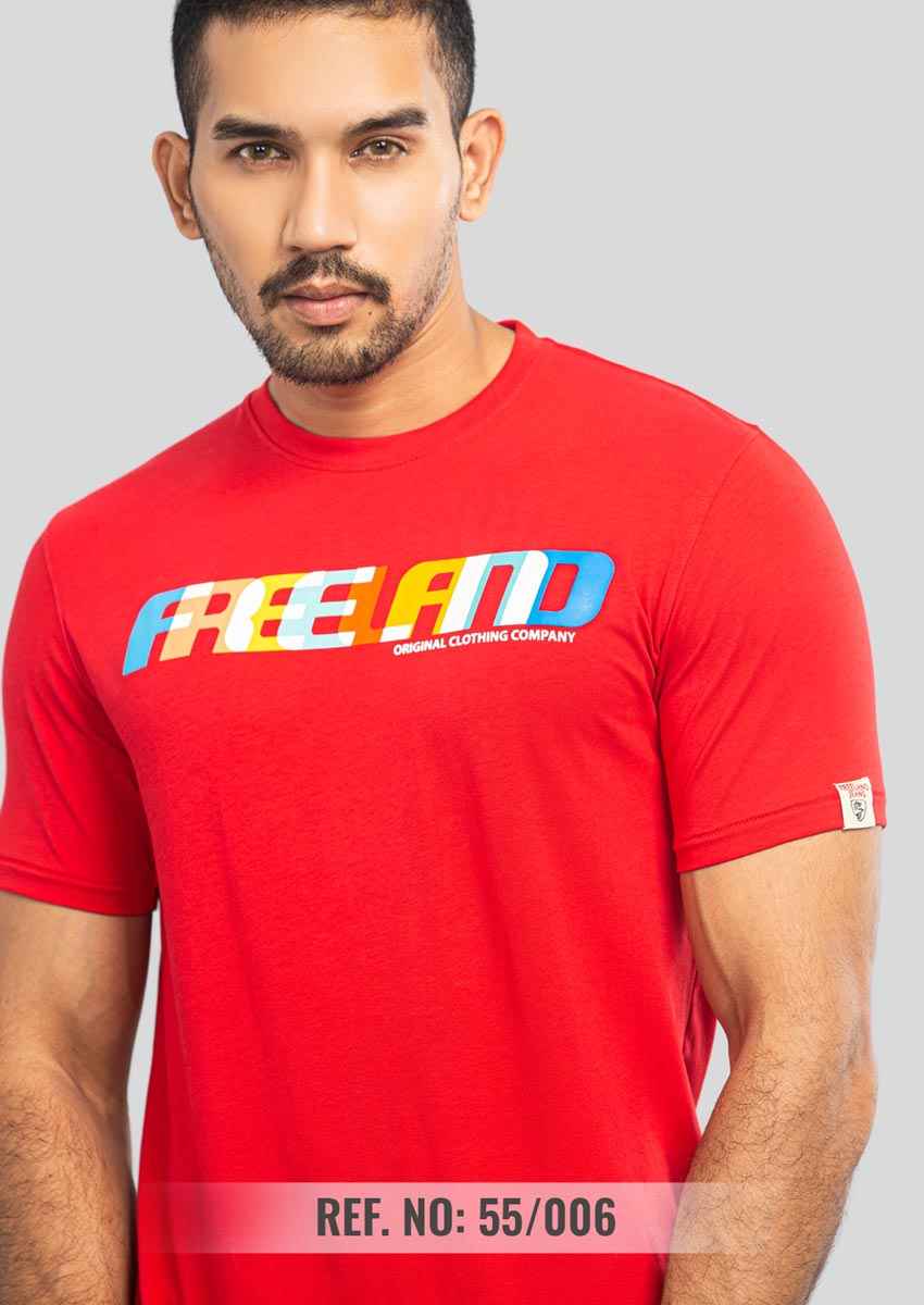 TEXTURED & PRINTED T-SHIRT @freeland.com.bd